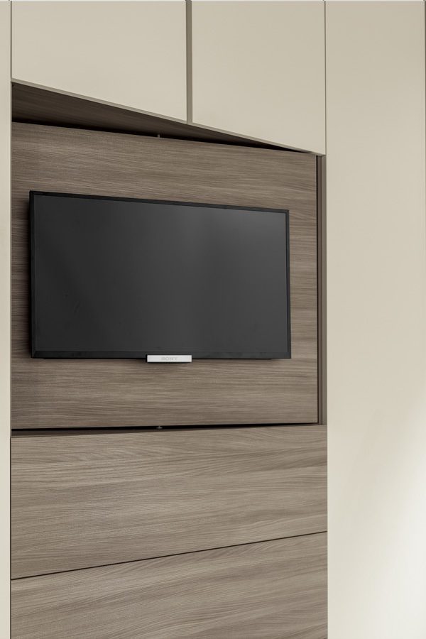 Wardrobe with swivel TV stand - C. Fino & Sons Ltd